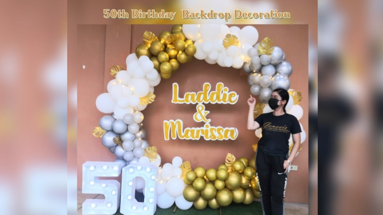 50th Birthday Decoration I Balloon Decoration Ideas I 50th Birthday ...