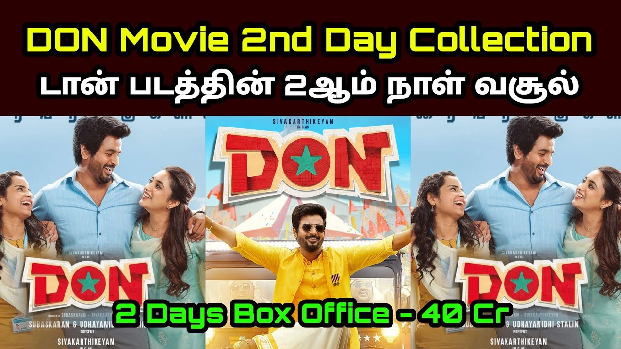 Sivakarthikeyan DON Movie 2ndDay Worldwide Official Box Office ...