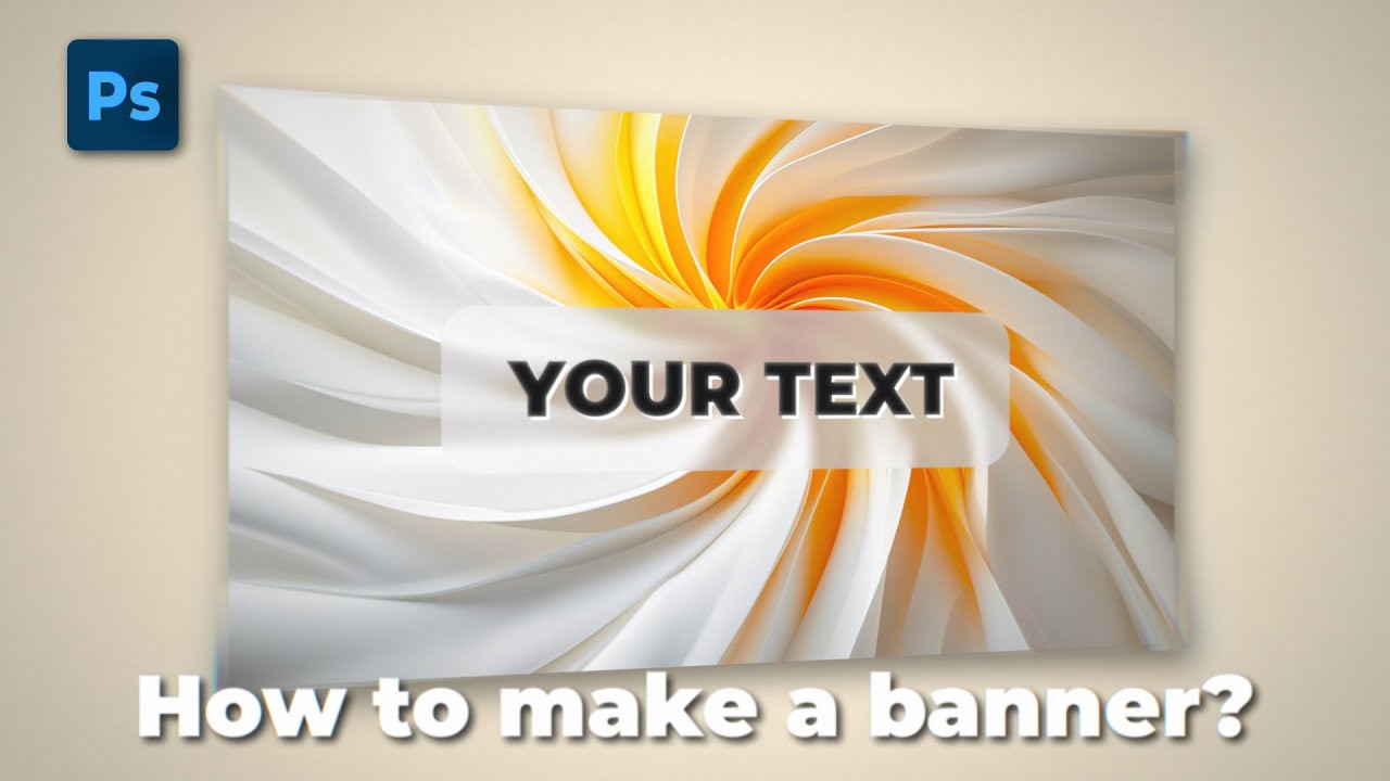 How to create a simple social media banner - YouTube