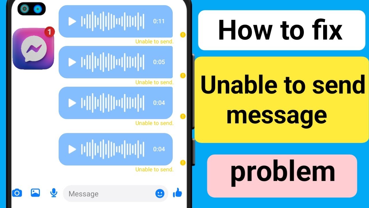 How to fix unable to send message problem || Fix unable to send issue ...