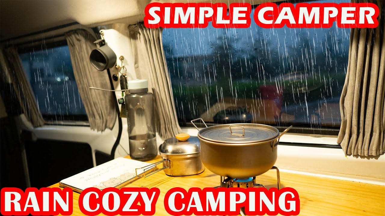 RAIN CAMPER VAN CAMPING , ASMR, NO MUSIC, NO TALKING, ASMR - YouTube