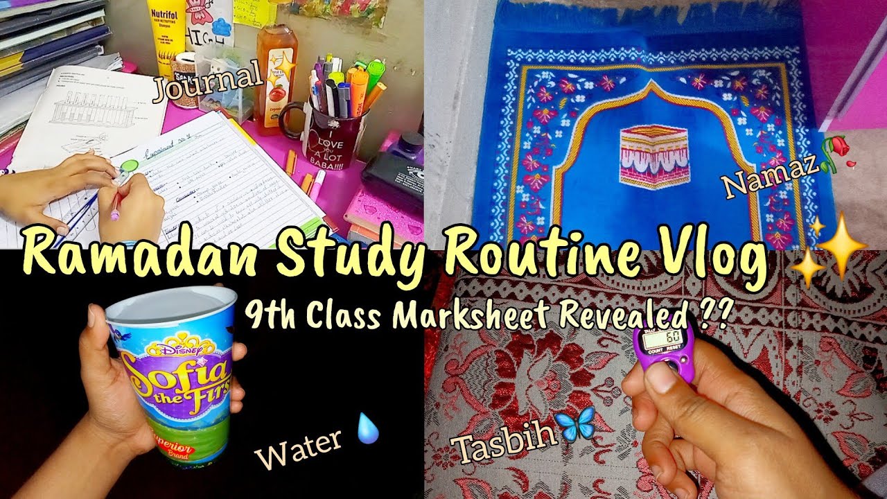 Ramadan Study Routine Vlog📚 ️9th Class Board Marksheet Revealed !! 😱# ...