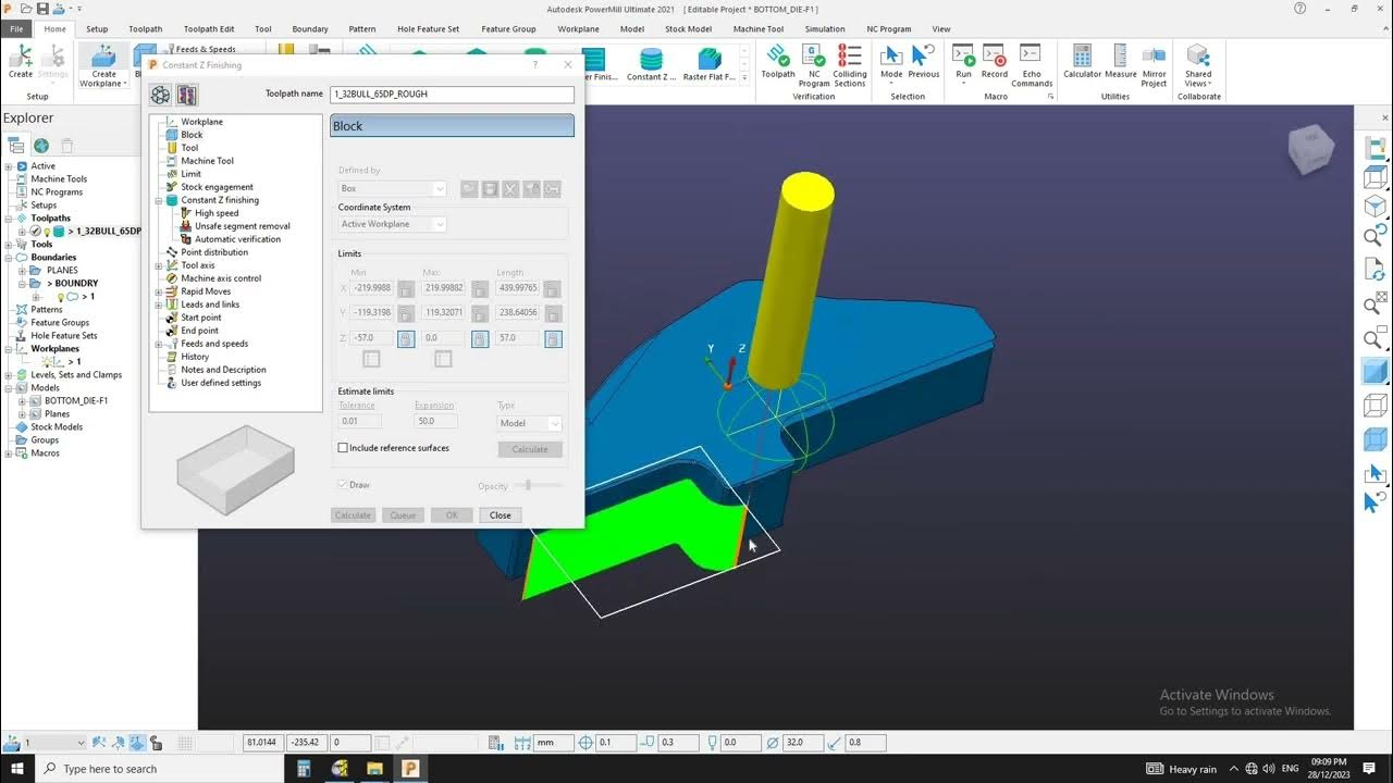 #powermill programming | #delcam powermill 10 tutorial | #how to do vmc ...