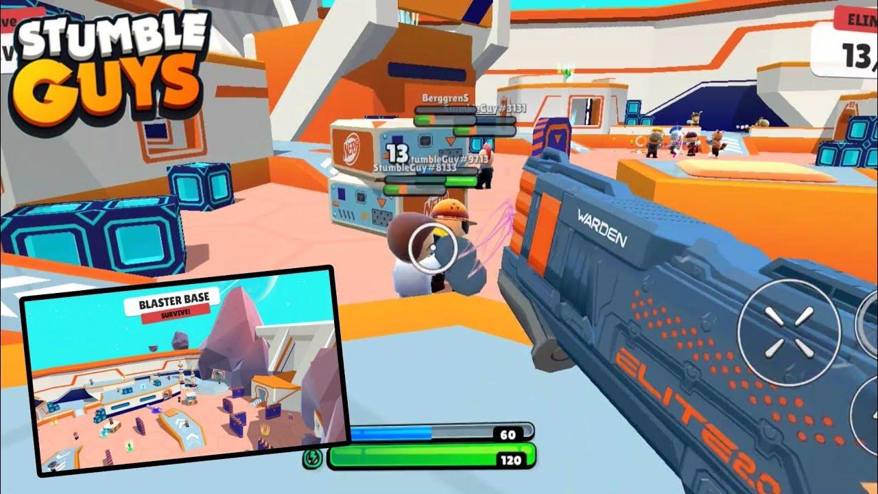 New Map Nerf Blaster Base Gameplay in Stumble Guys 0.48 - YouTube