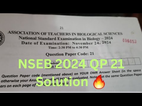 NSEB 2024 QP 21 solution #nseb #olympiads #nsep #iapt #papersolution ...