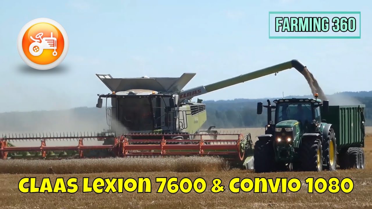 Harvest 2022 | Claas Lexion 7600 combine with Convio 1080 header - YouTube
