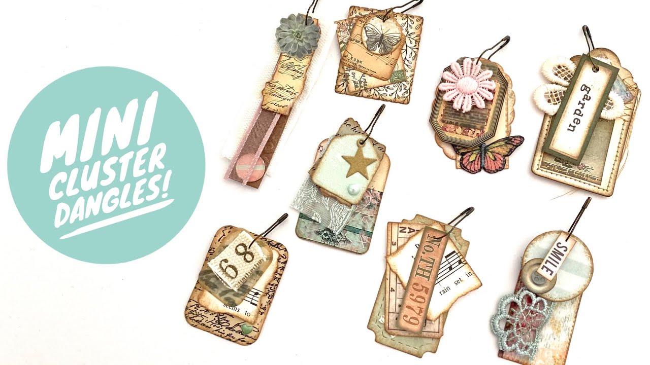 Make some mini junk journal cluster dangles | creative collab journal ...