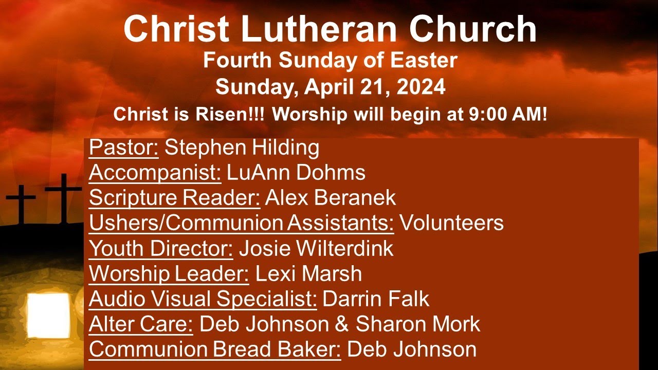 Fourth Sunday of Easter. Sunday, April 21, 2024 - YouTube