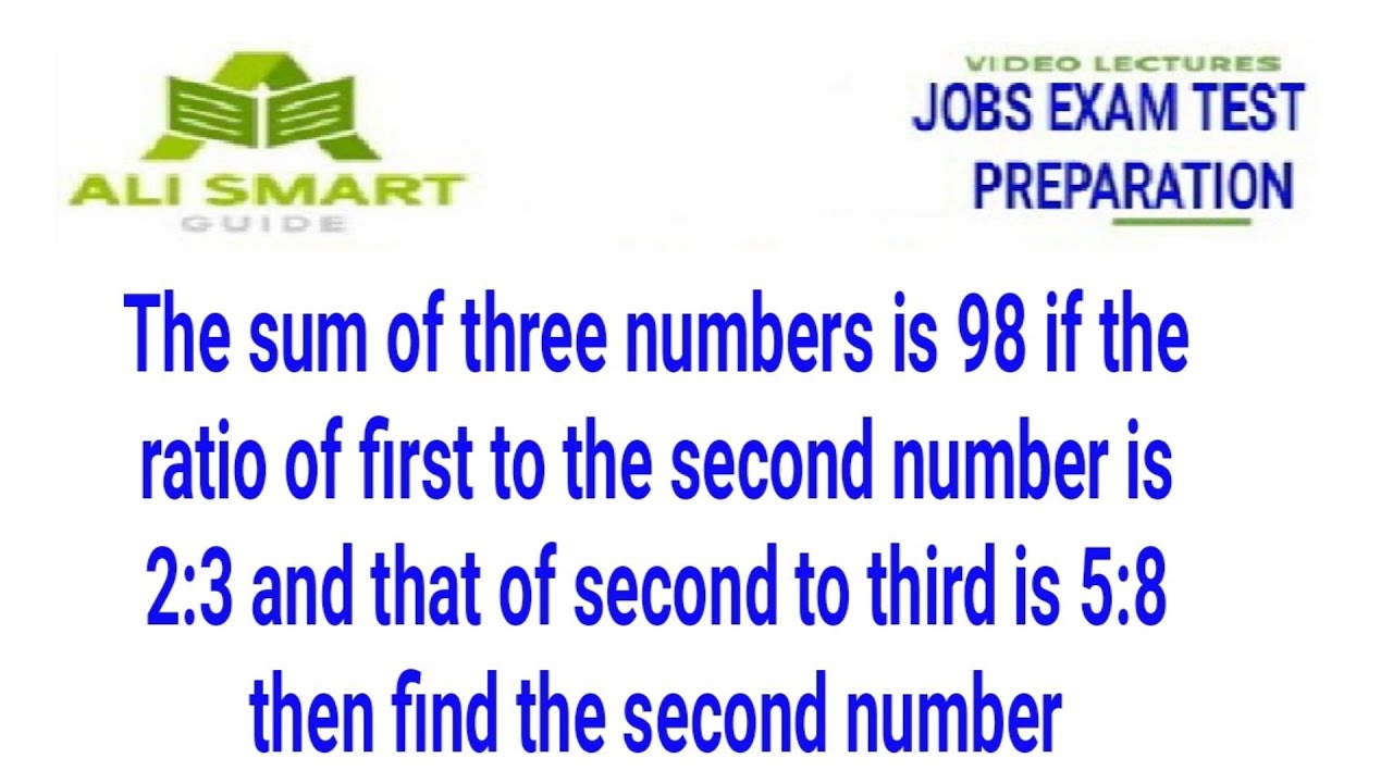 The Sum Of Three Numbers Is 98 If The Ratio Of First To The Second the-sum-of-three-numbers-is-98-if-the-ratio-of-first-to-the-second