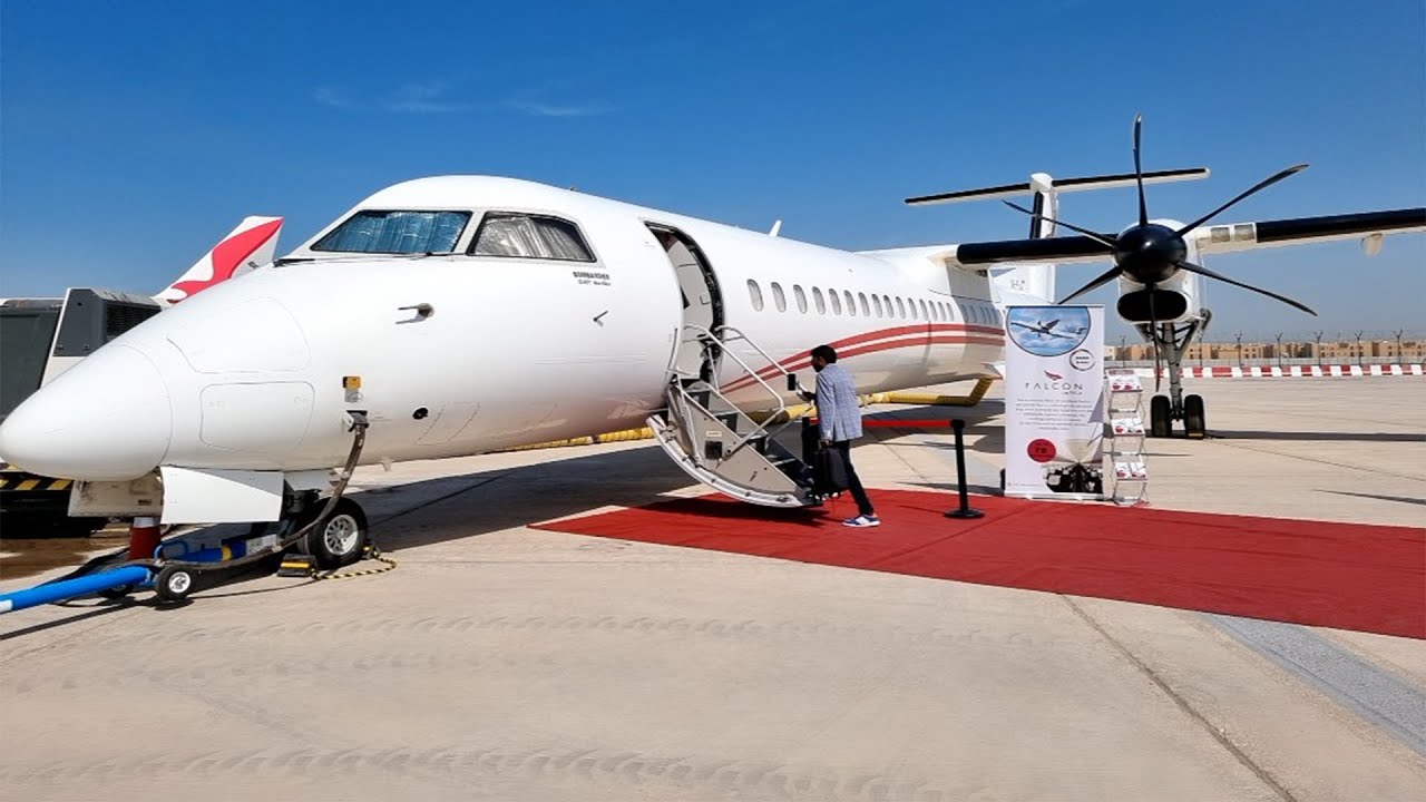 A tour of the Abu Dhabi helicopter and the Bombardier Q400 aircraft ...