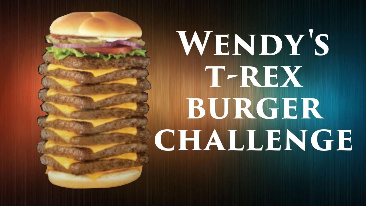 Wendy's T-Rex Burger Challenge - YouTube