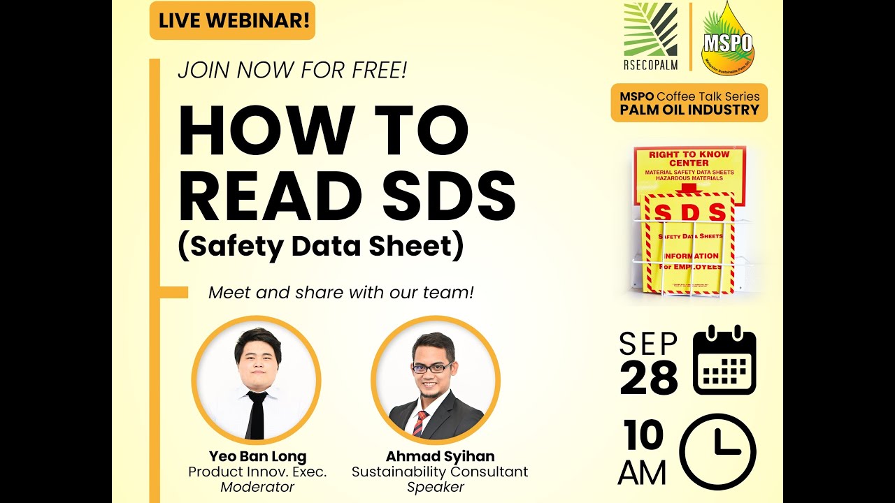 MSPO Coffee Talk Series: How To Read SDS - YouTube
