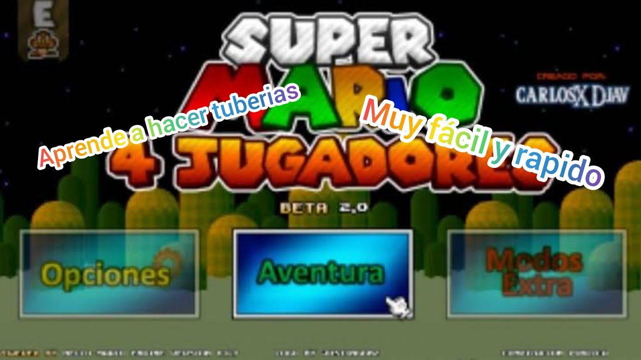 Como hacer tuberías en súper Mario 4 jugadores fácil y rapido - YouTube