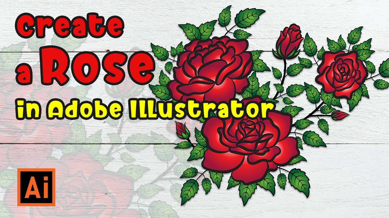 How to make a vector Rose in Adobe Illustrator - YouTube