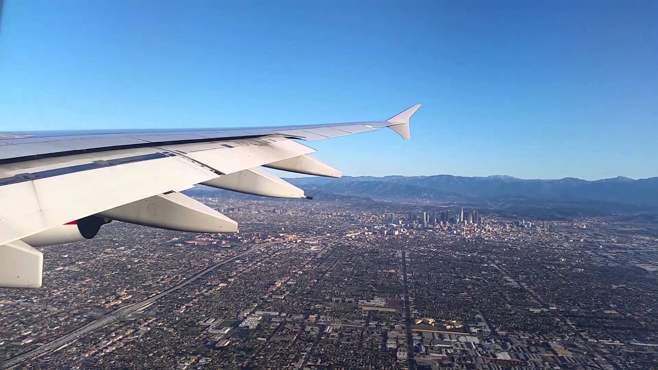Los Angeles International Airport final approach - YouTube