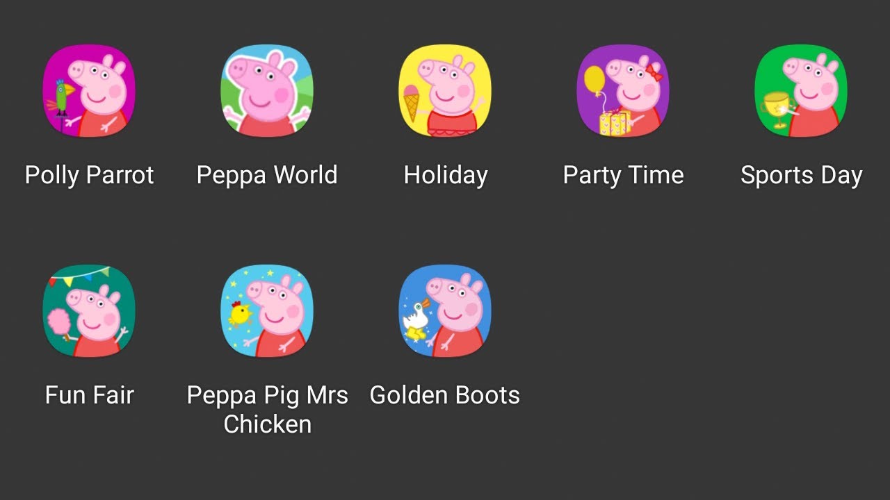 Peppa Pig (Happy Mrs Chicken),Peppa Pig (Fun Fair),Peppa Pig (World of ...