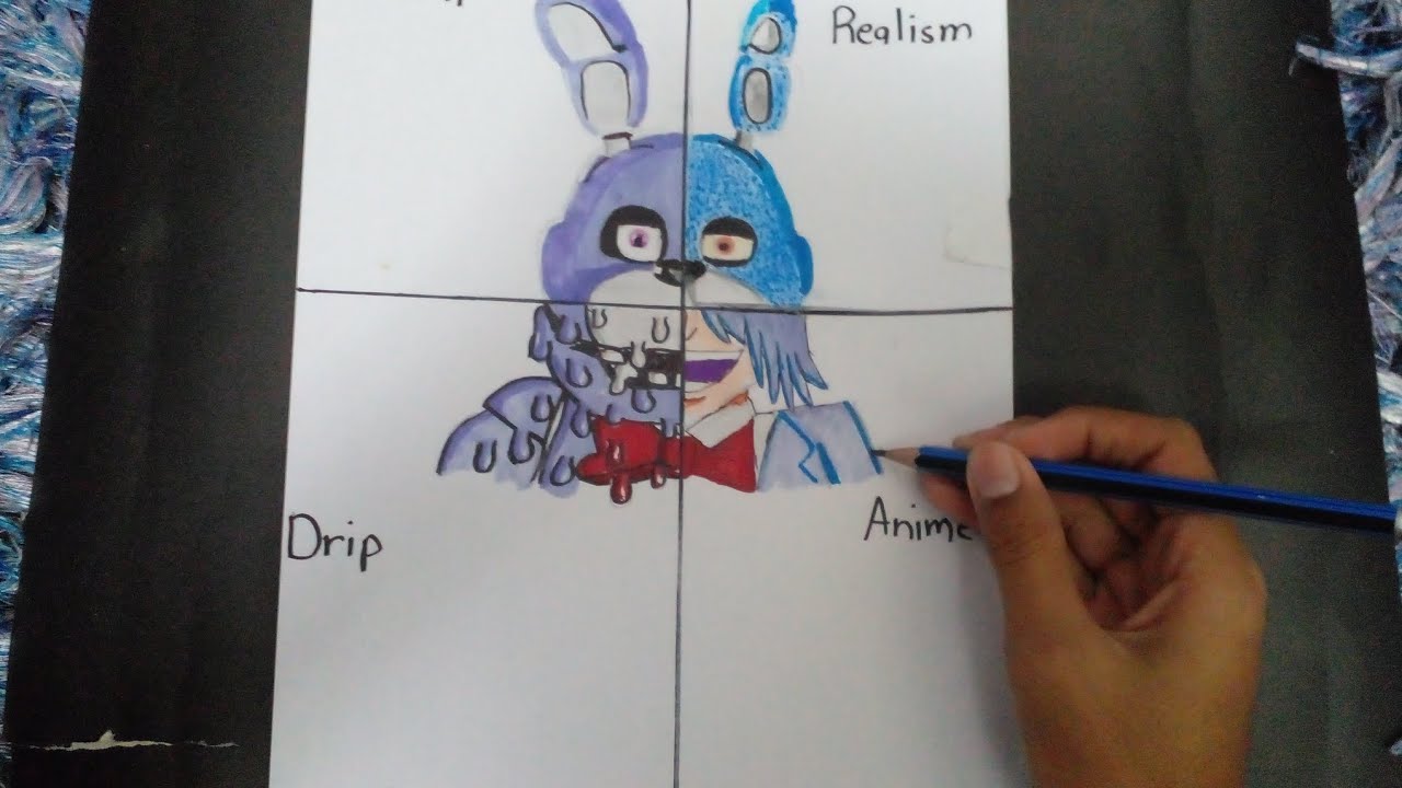 One Drawing, But 4 Different Styles, Bonnie Compilation Original ...