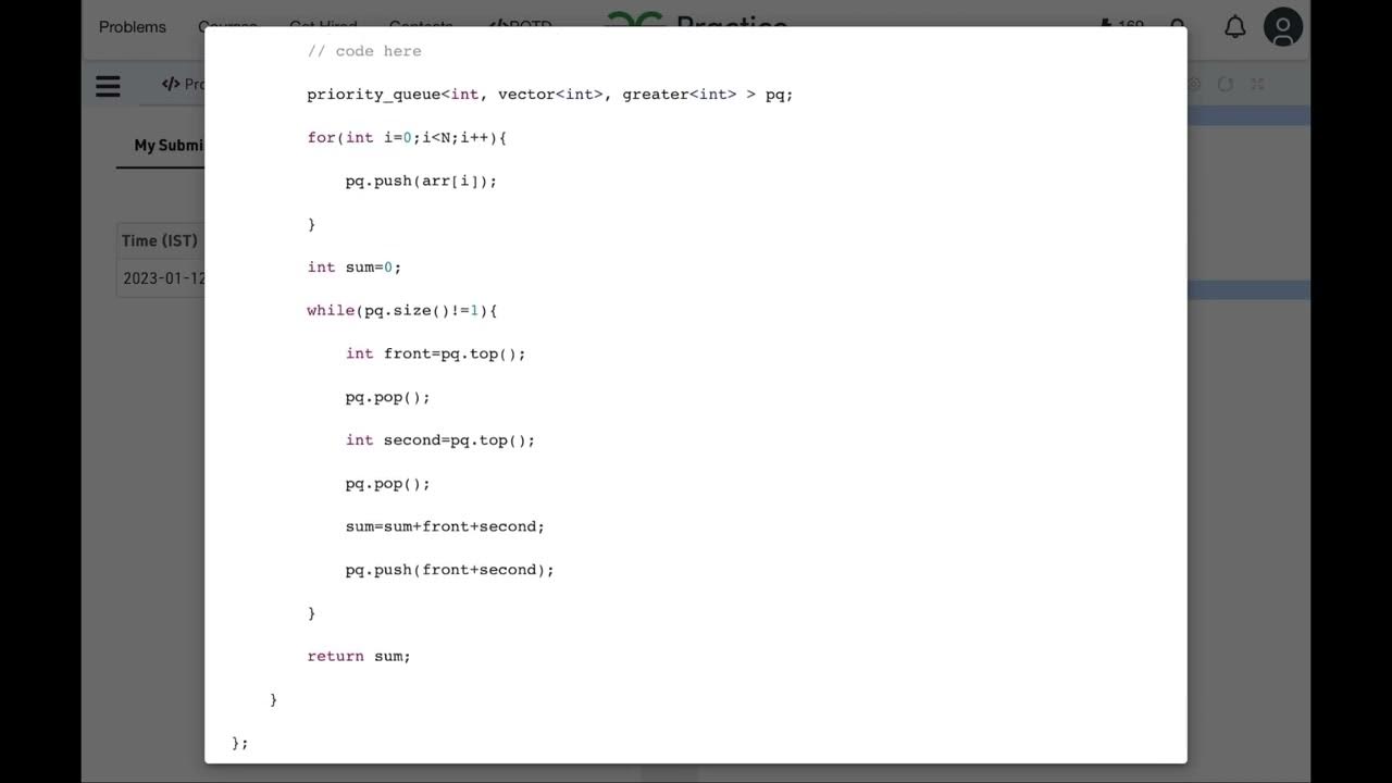 Minimize the sum || GFG POTD Solution #gfg #solution || 12th January ...