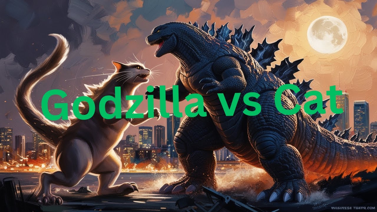 Godzilla vs. Cat war#cat - YouTube