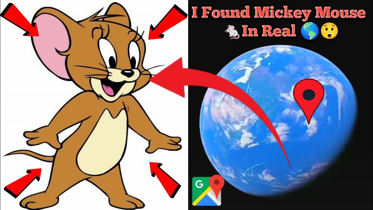 I Found Mickey Mouse 🐁 In Real On Google Earth Old Maps 🌎#googlemaps #googleearth #viralvideo ...