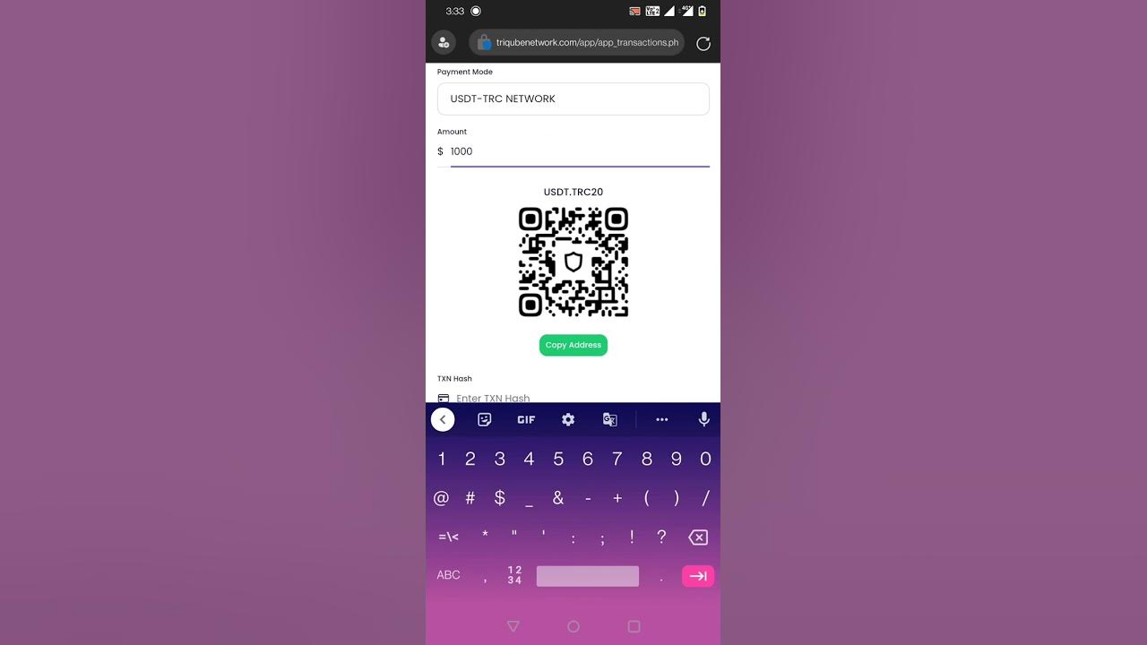 How To Add USDT to Fund Wallet in Triqube Network| Full Explanation ...