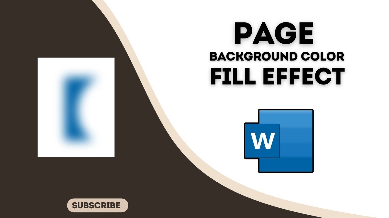 How to Make Page Background Color Fill Effect in Microsoft Word - YouTube