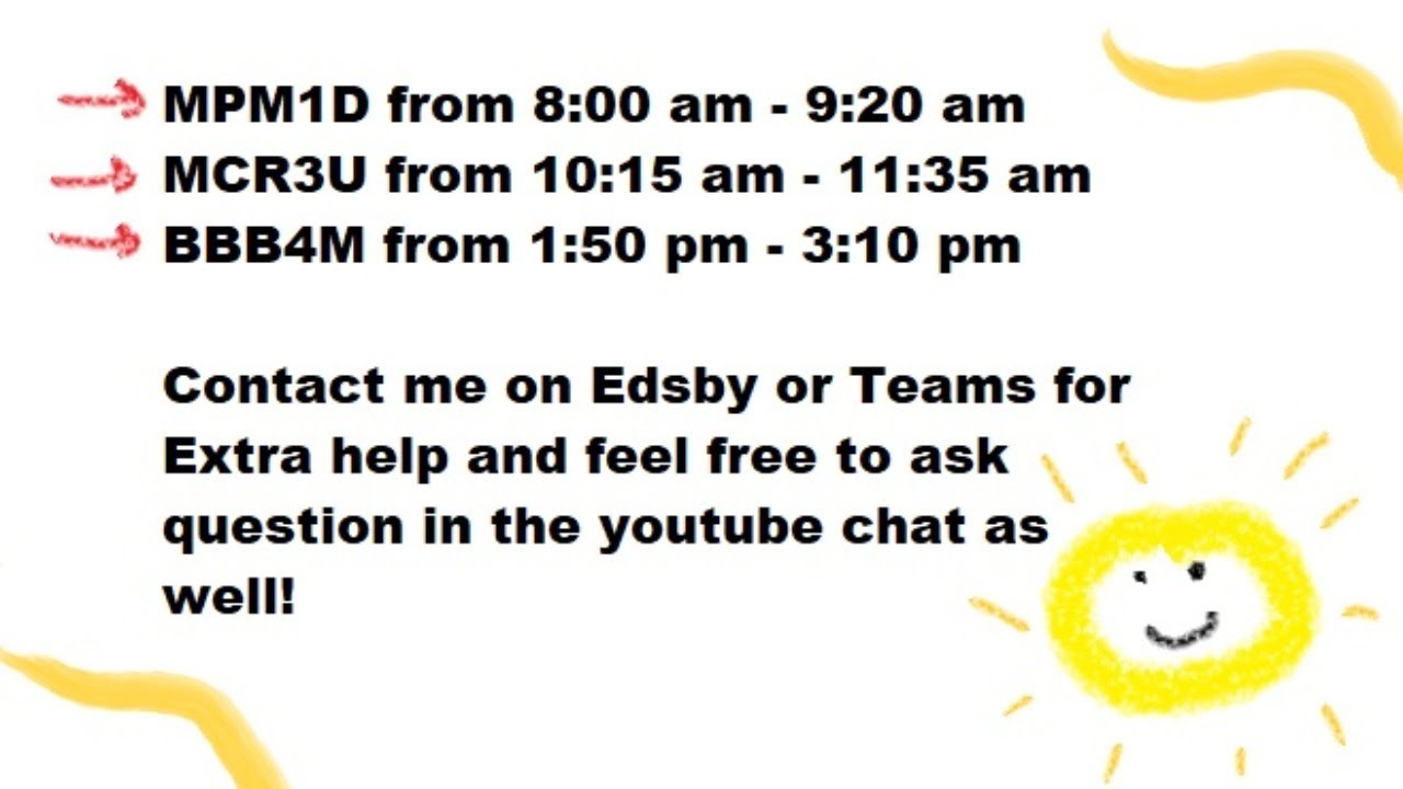 MPM1D 5/19/2020 - YouTube