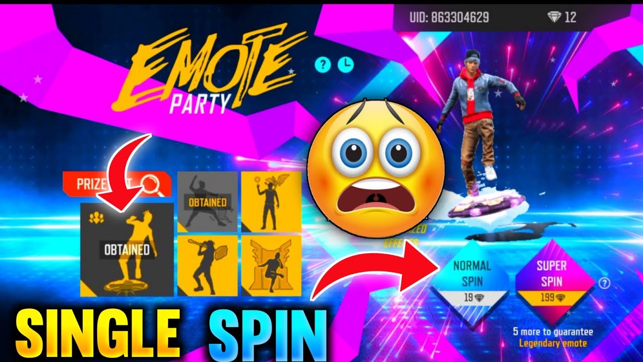 Emote Party All Legendary Emotes 🤑 | New Flying Soucer Emote In Single ...