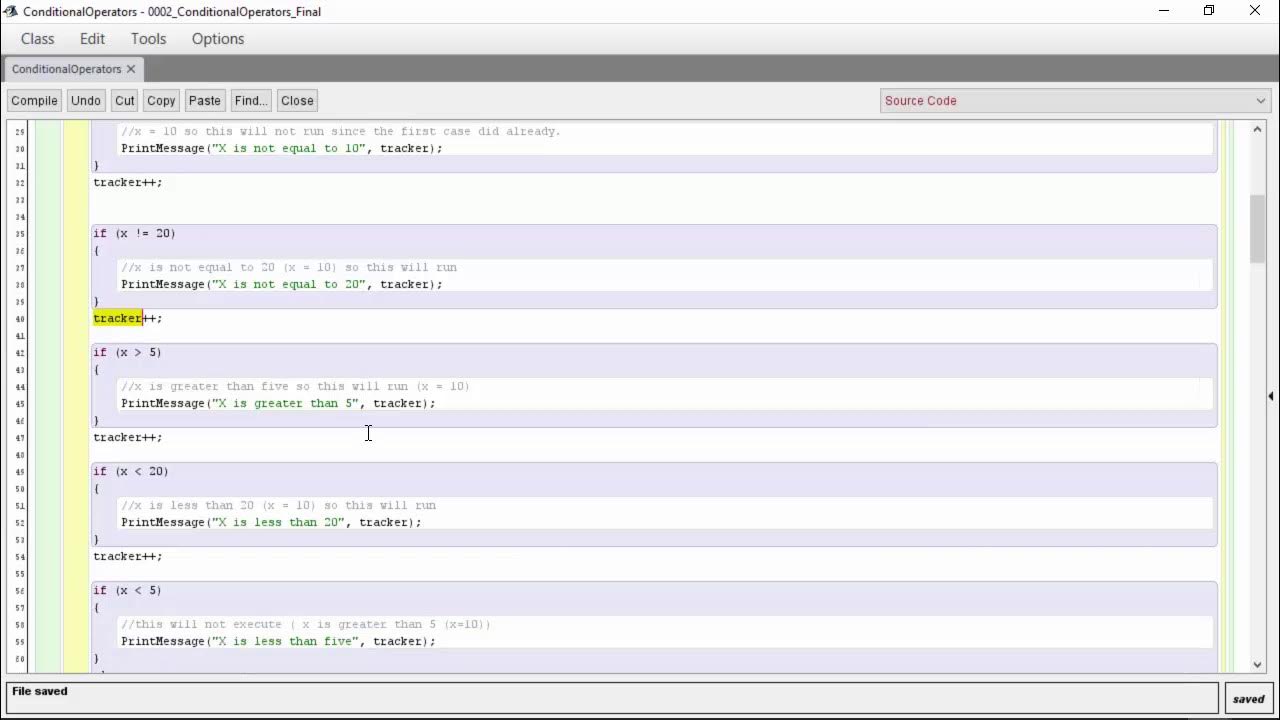 Comp 121 - Prerequisites Review - 0002 - Conditional Operators - YouTube