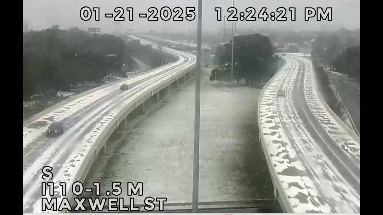 SNOW IN FLORIDA!: Snow covers the highway in Escambia County as winter ...