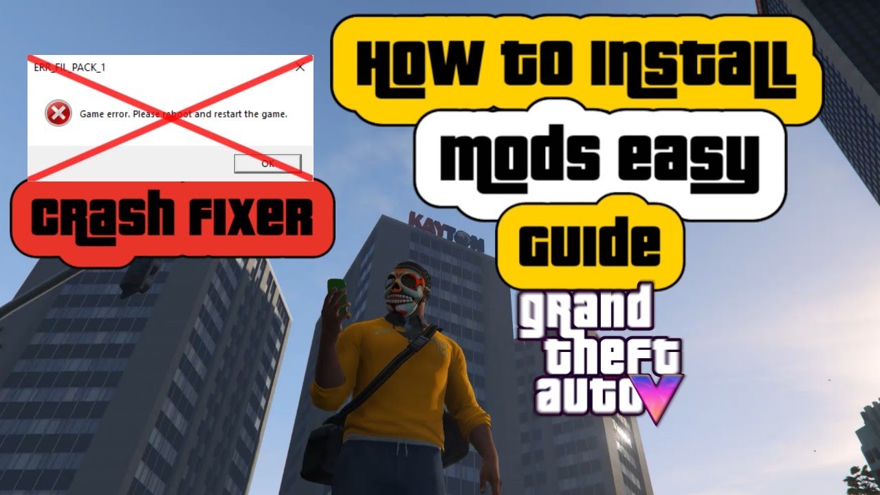 How To Install CRASH FIX Mods for GTA 5 - EASY GUIDE - YouTube