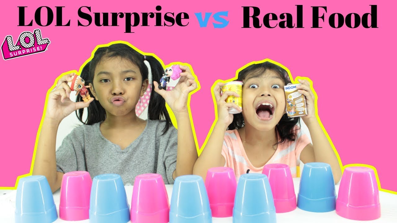 LOL SURPRISE VS REAL FOOD CHALLENGE - YouTube
