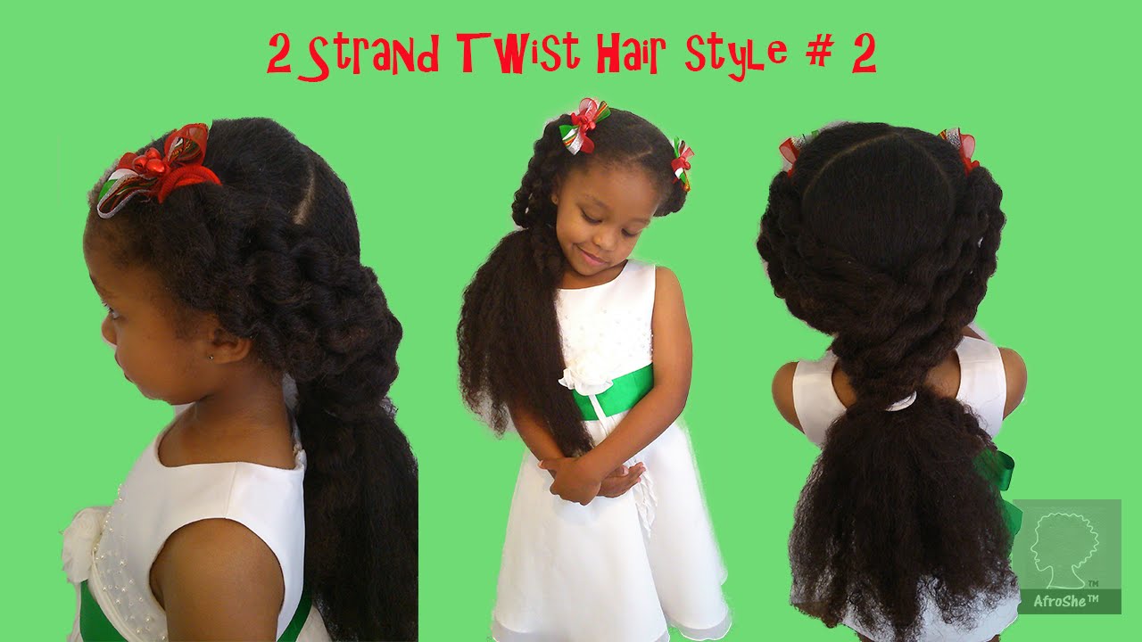 How to | Two Strand Twist on Long Natural Hair # 2 | Christmas Special ...