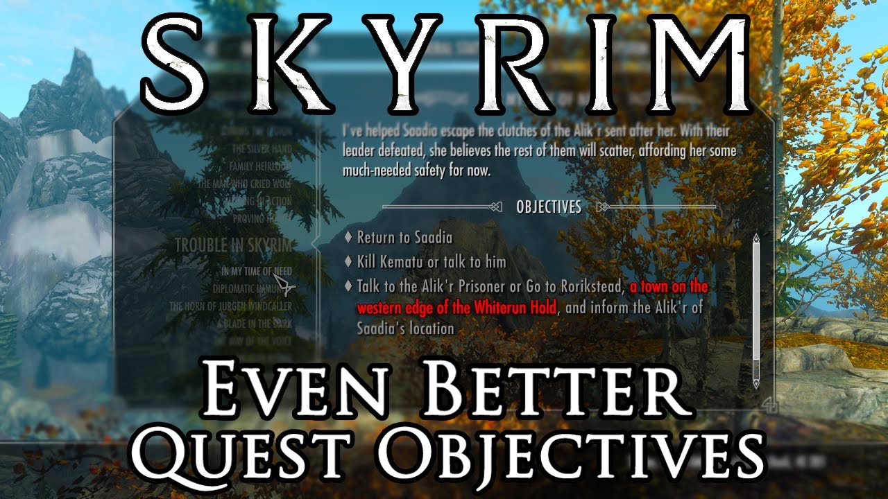 Skyrim Mod: Even Better Quest Objectives - YouTube