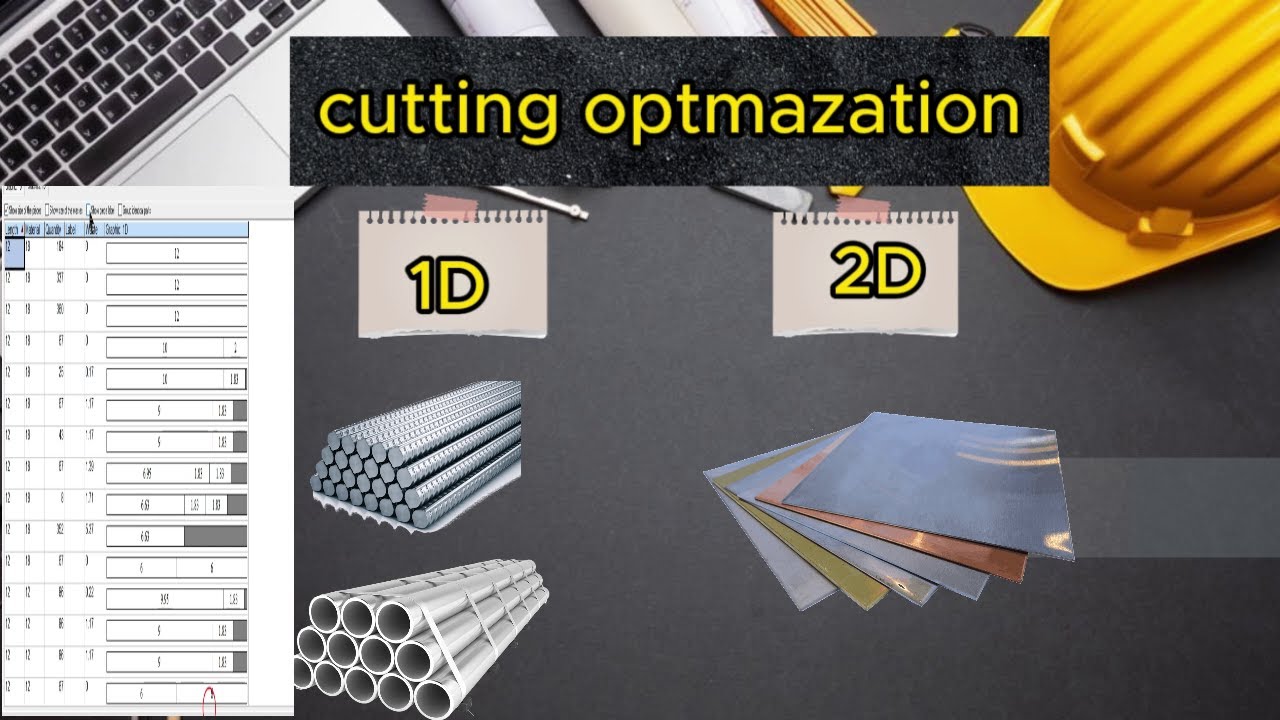 شرح برنامج Cutting Optimization المستخدم فقطعيات اسياخ الحديد - YouTube