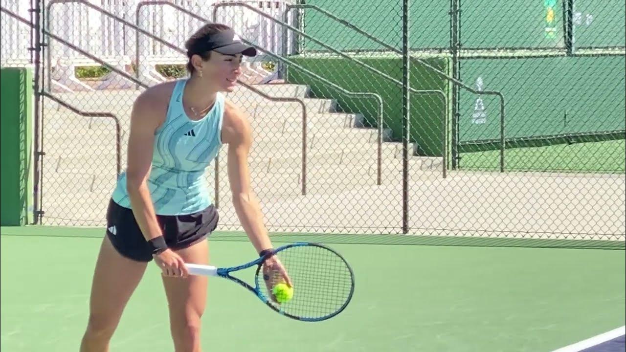Avanesyan vs Bouzkova 102 Sexy Russian Czech WTA Women's Tennis Practice Indian Wells 2024 #wta ...