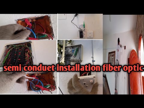 Semi conduit fiber optic internet installation - YouTube