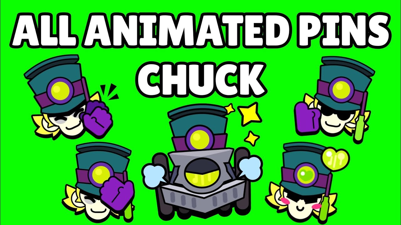 Chuck Pins (Animated) | Brawl Stars | Green Screen - YouTube