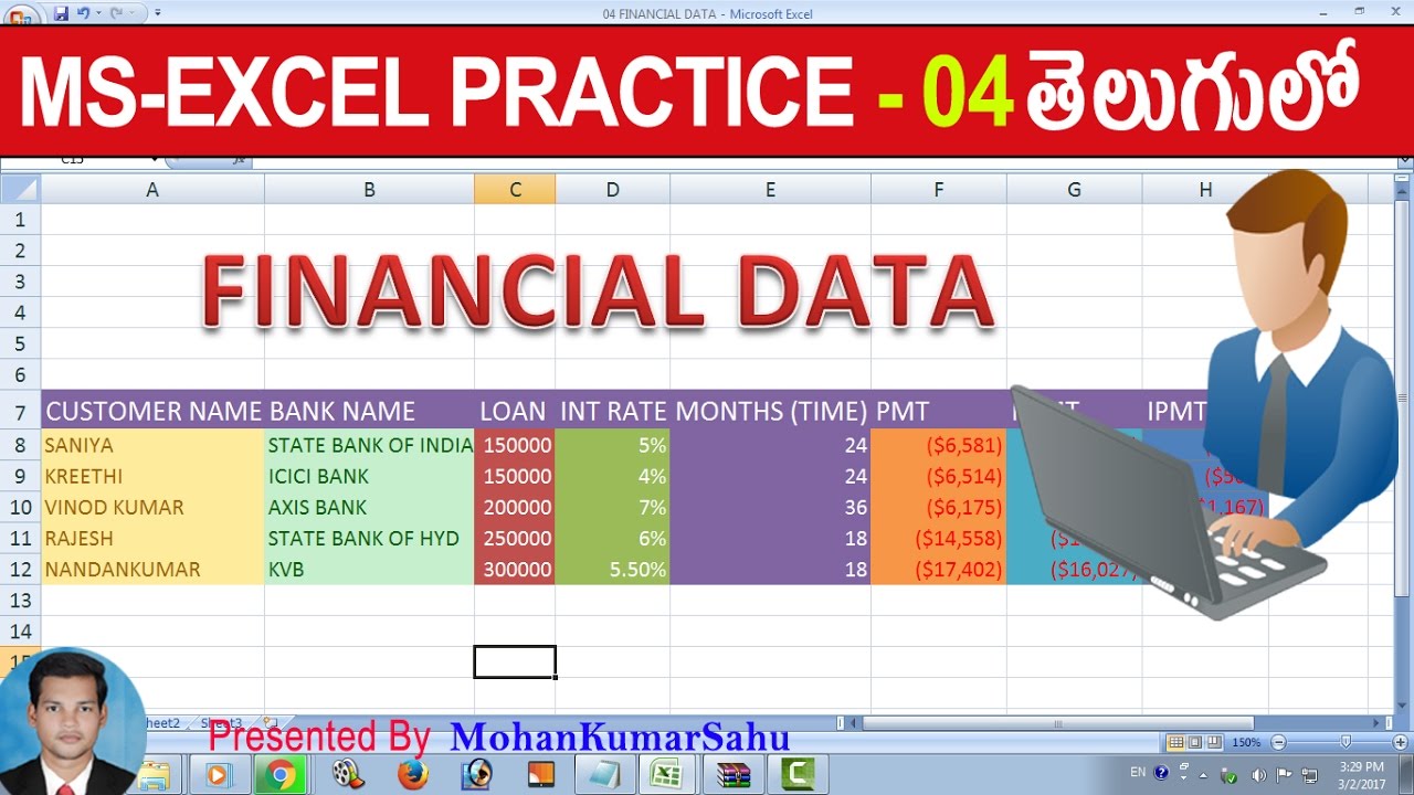 04 How to Make Financial Data in Excel | Excel Practice Tutorials in ...