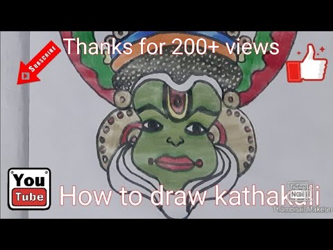 How to draw kathakali for beginner's - YouTube