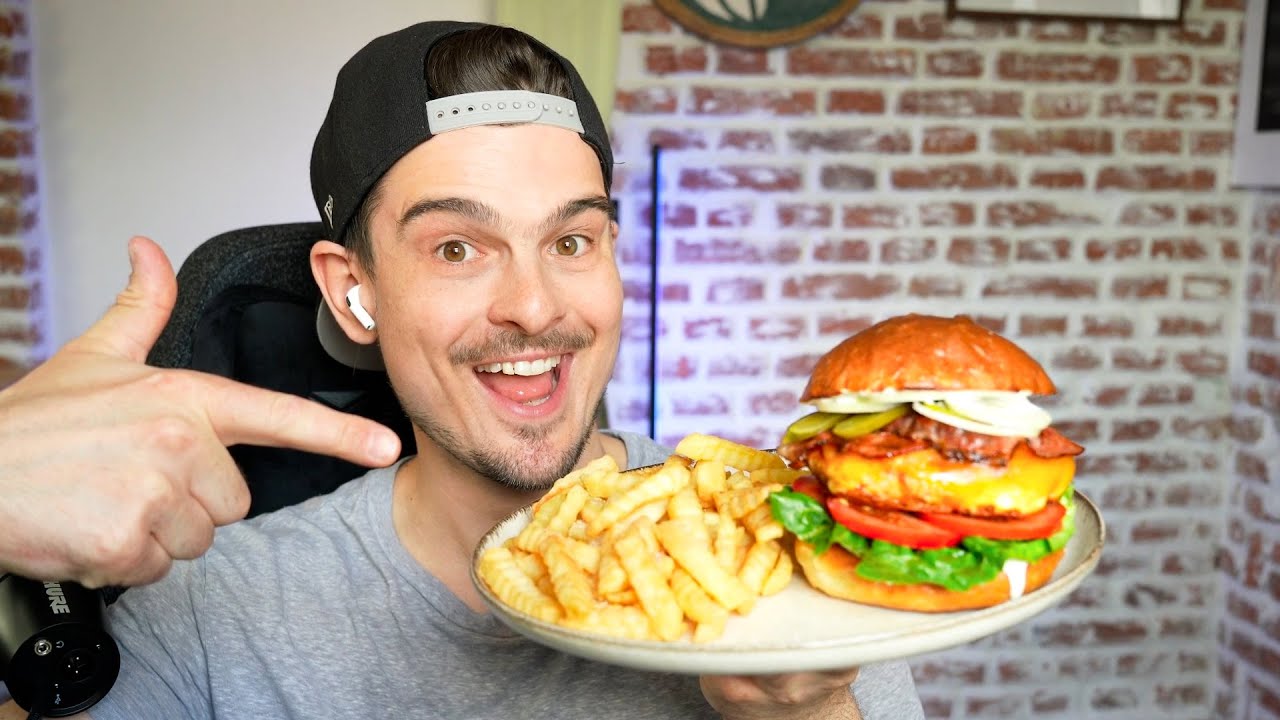 i am eating burger - live mukbang - YouTube