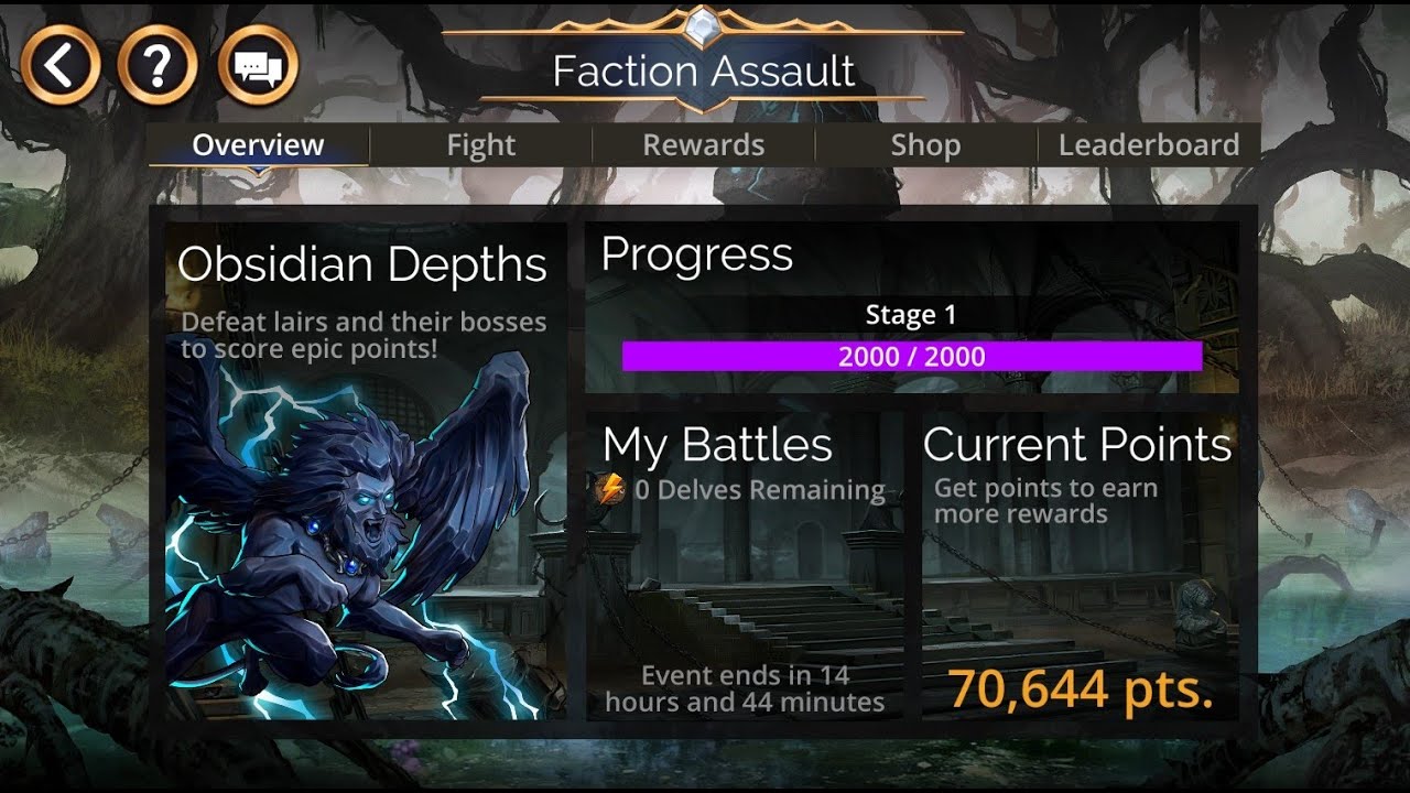 Gems of War Faction Assault Obsidian Depths - YouTube