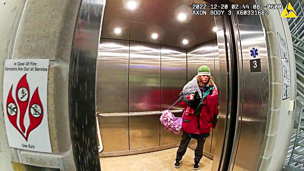 Police Surprise Disorderly Woman as Elevator Opens - YouTube