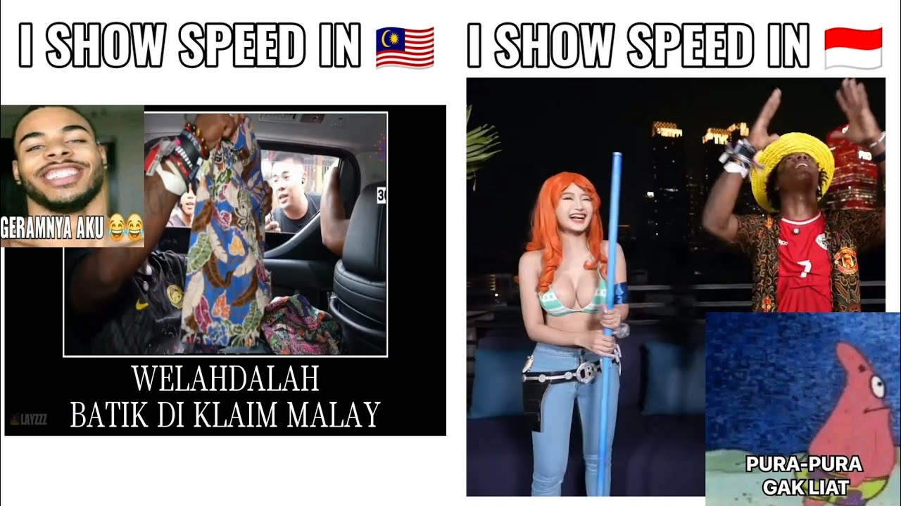 I Show Speed In 🇲🇾 Vs I Show Speed In 🇮🇩 - YouTube
