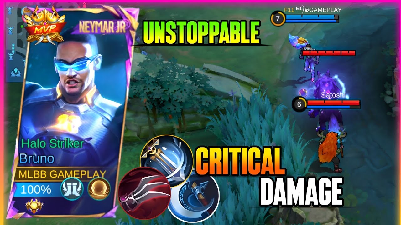 UNSTOPPABLE!🔥BRUNO CRITICAL DAMAGE BUILD - BRUNO TOP 1 GLOBAL BUILD ...