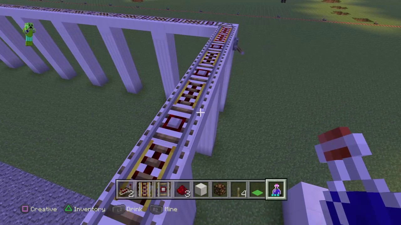 Minecraft monorail \ Freight train - YouTube