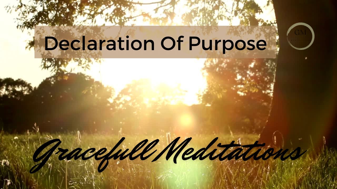Declaration of Purpose: Start Your Week with Intention! - YouTube