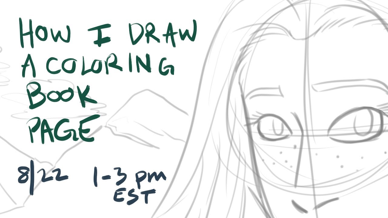 How I Draw A Coloring Book Page - YouTube