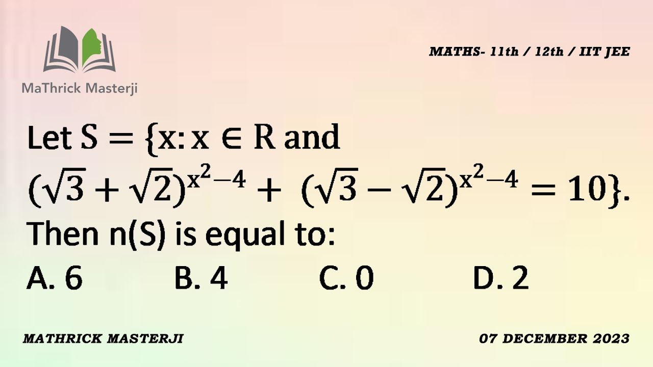 Let S x x R And 3 2 x 2 4 3 2 x 2 4 10 Then N S Is