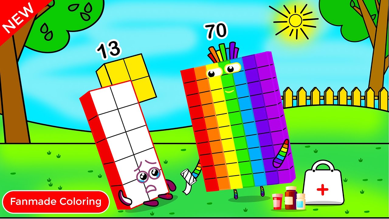 Numberblocks 13 Got a Boo Boo | Numberblocks Fanmade Coloring Story ...